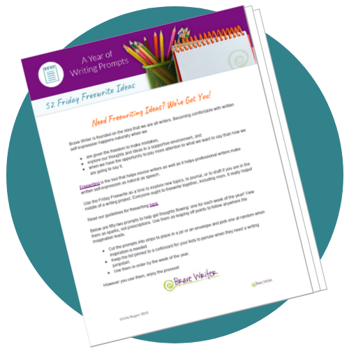 Brave Writer Lifestyle: 52 Writing Prompts